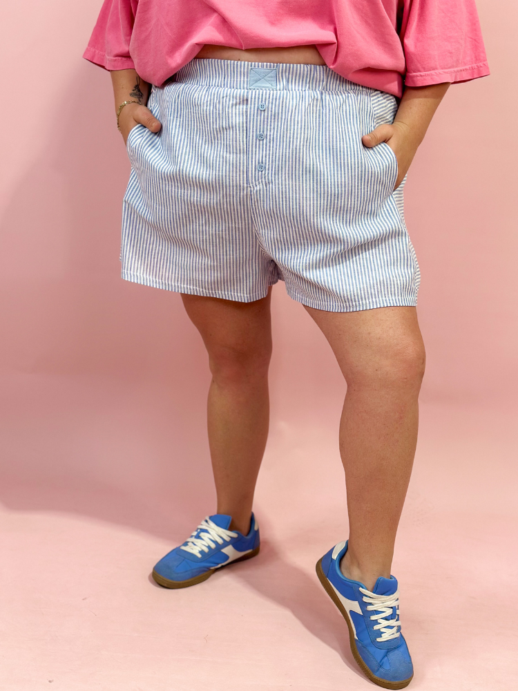 The Bella Boxer Shorts - Blue Stripe – YellowHouse Market & Boutique